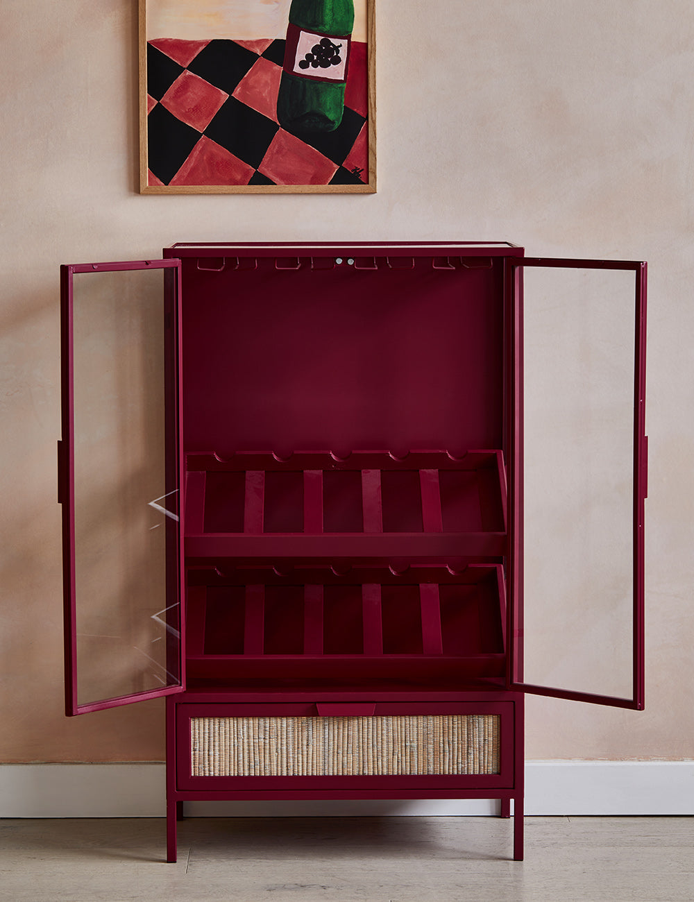 Red bar cabinet store