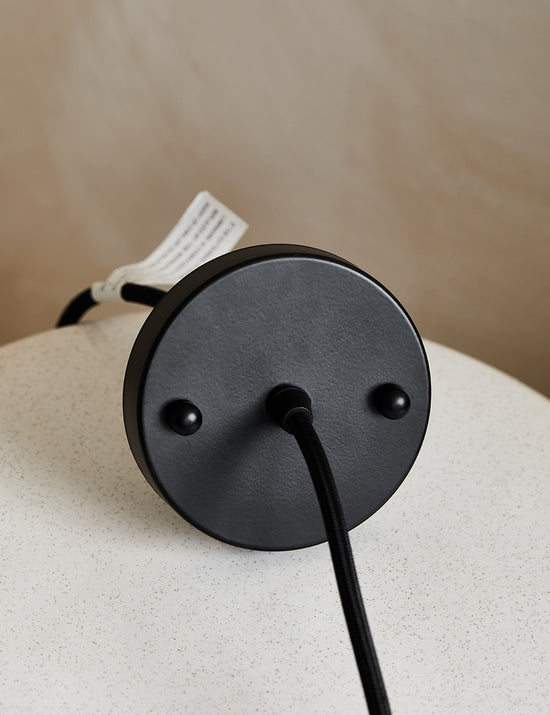 Bamboo & Linen Ceiling Lamp – Rose and Grey