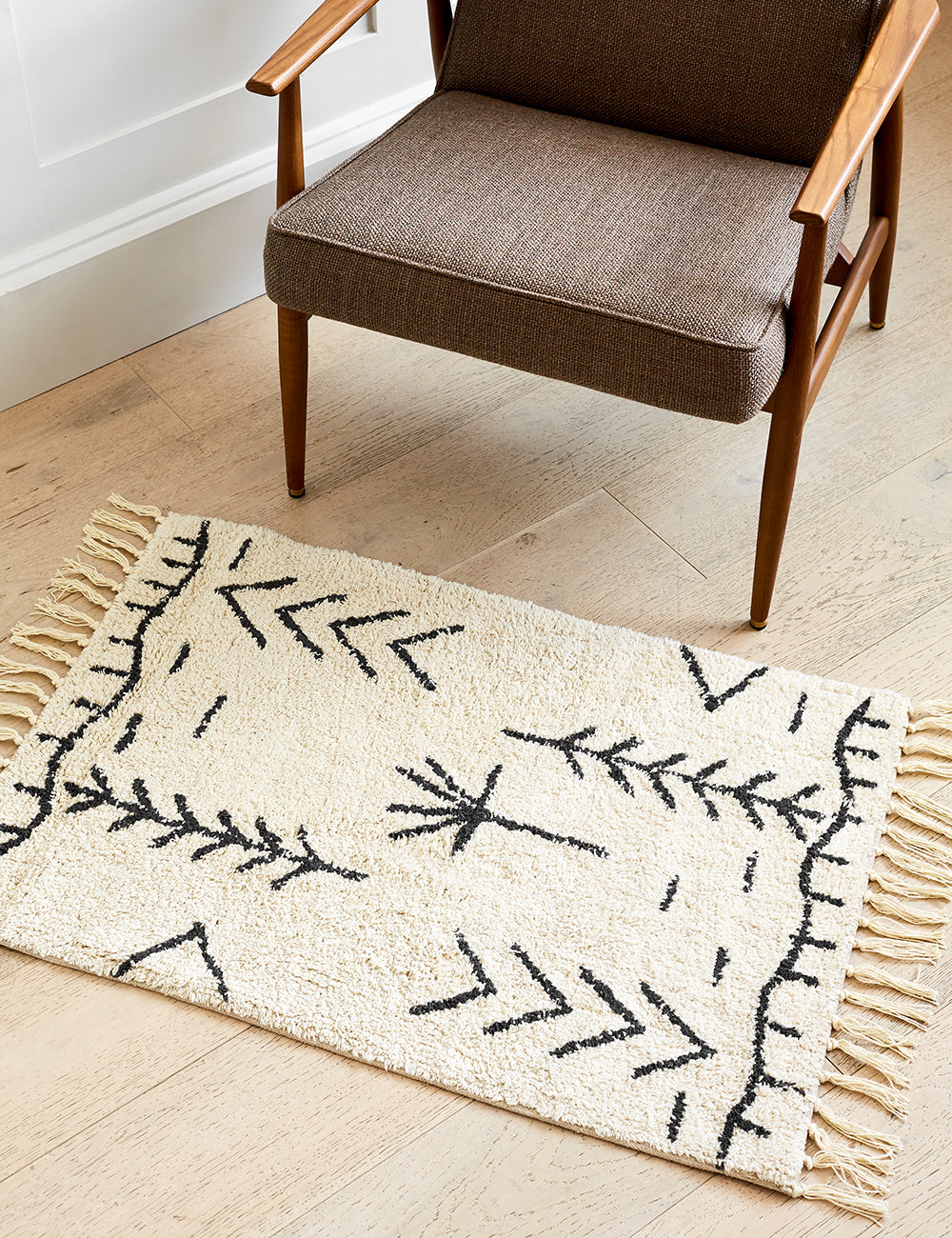 Ivory and Grey Tufted Bathmat – Rose and Grey