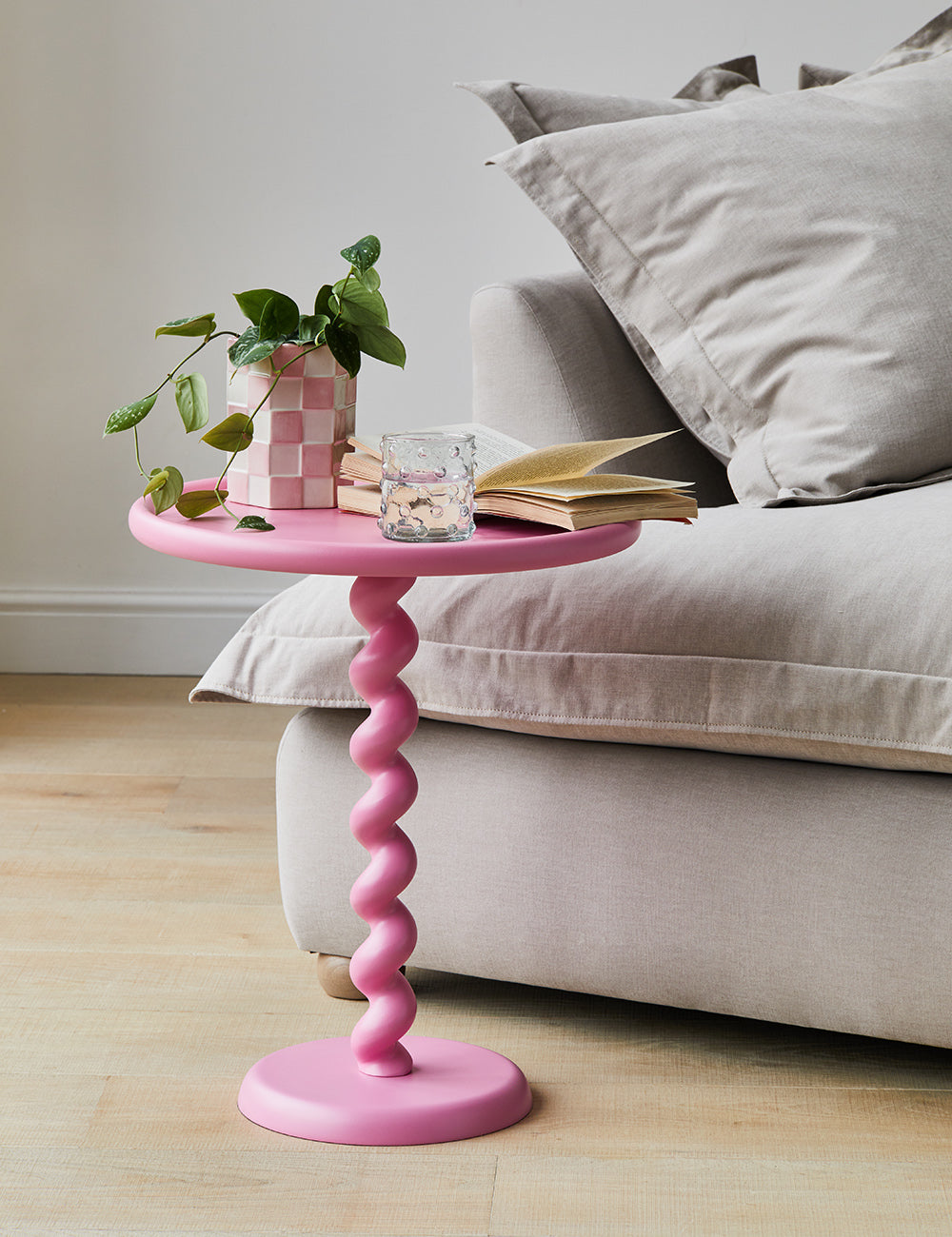 Pink Twister Side Table | Stylish Side Tables | Rose & Grey – Rose and Grey