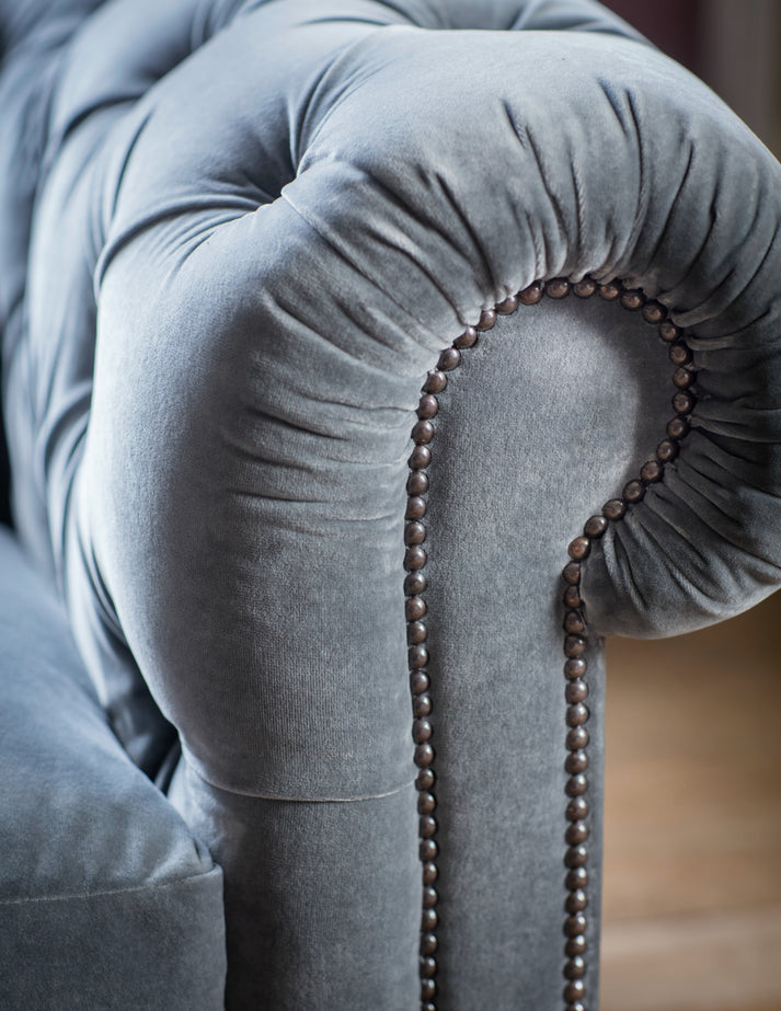 Velvet Chesterfield Sofa - Albert Chesterfield – Rose and Grey